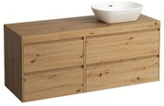Laufen Lani - Umyvadlová skříňka, 58x137x49 cm, 4 zásuvky, výřez vpravo, dub H4065831122671