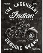Plechová cedule Indian Motorcycles - Legendary 40 cm x 32 cm
