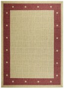 Oriental Weavers, Kusový koberec SISALO/DAWN 879/O44P (J84 Red) – na ven i na doma, 133x190, béžová, chodba / předsíň