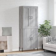 Skříň highboard šedá sonoma 69,5 x 34 x 180 cm kompozitní dřevo