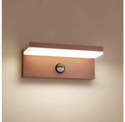 Brilagi-LED Venkovní nástěnné svítidlo se senzorem TESSI LED/10W/230V hnědá IP54