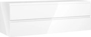 Mexen Orio, koupelnová skříňka pod umyvadlo 140 cm, 2 zásuvky, bílá lesklá, 91A10-14047-2-BFF00