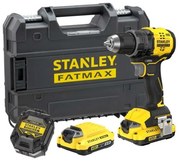 Stanley - 18V AKU vrtací šroubovák, 2x aku 2,0 Ah Li-Ion, nabíječka SFMCD714D2T-QW
