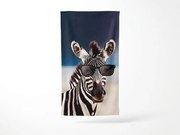 Rychleschnoucí XXL plážová osuška COOLARA černo-bílá 150 x 210 cm, 100% mikrovlákno