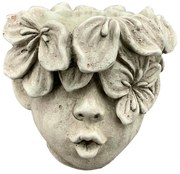 BETONOVÝ KVĚTINÁČ LEVÍ 13,5X15 CM ŠEDÁ