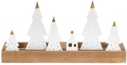 räder Svícen Fir Trees 25 cm, bílá barva, přírodní barva, dřevo, porcelán