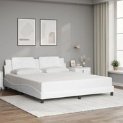 Rám postele bez matrace Zadar bílý 180x200 cm umělá kůže 3208199