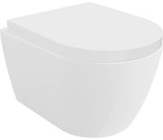 Mexen Carmen WC mísa Rimless s tvrdým pomalu zavíracím sedátkem, duroplast, bílý lesk - 30880200