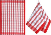 Bellatex Kuchyňská utěrka 1 ks 50x70 cm Kostka Červená