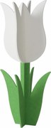 Boltze Dekorativní figurka tulipán Tulip bílo-zelený 82 x 36 x 36 cm, 1 ks