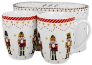 Porcelánový hrnek Christmas Nutcracker 360 ml sada 2ks