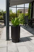 Květináč ESCADA, sklolaminát, výška 60 cm, černá