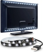 LED světelný pásek WM501 pro TV s USB, 100 cm, bílá