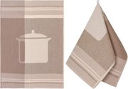 Bellatex Kuchyňská utěrka 1 ks 50x70 cm Příbor Hnědá,Béžová