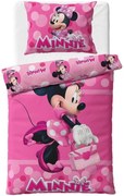 Bavlněné ložní povlečení Minnie Mouse - motiv Módní ikona - 100% bavlna - 70x90 cm + 140x200 cm