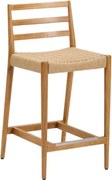 Barová židle z dubového dřeva v přírodní barvě (výška sedáku 65 cm) Analy – Kave Home