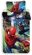 Jerry Fabrics Bavlněné povlečení 140x200 Spiderman 2826 Spider Man nad ulicemi ve městě povlak na polštář 70x90