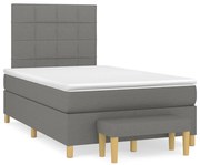 Box spring postel s matrací tmavě šedá 120x190 cm textil 3270405