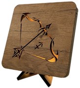 Li-Go Znamení "Střelec" lampa 19x19cm provedení povrchu: dub