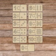 Montessori dřevěná vkládačka pro děti - dvoudílné DOMINO | SENTOP H011
