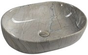 Sapho Dalma - Umyvadlo na desku, 59x42 cm, bez otvoru pro baterii, grigio MM413
