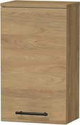 INTEDOOR Horní závěsná skříň BEE levá, úchyt chrom, š. 35 cm, dub Hickory