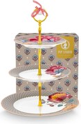 Pip Studio Blooming Tales třípatový etažér, khaki (Třípatrový etažér)