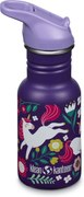 Dětská nerezová lahev Klean Kanteen Kid Classic Narrow 12oz - Leaping Unicorns 355 ml