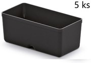 Kistenberg Sada 5 plastových boxů 110x55x55 mm UNITE BOX, černé