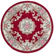 Červený vlněný koberec Flair Rugs Aubusson, ⌀ 120 cm