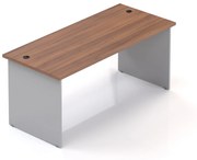 NABYTEK-DESIGNOVY.CZ - BKA16 19 - Kancelářský stůl Komfort, dřevěná podnož, 160x70x76 cm, ořech/šedá