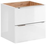 Comad Koupelnová skříňka pod umyvadlo Capri White 60 bílá/dub zlatý craft
