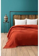 Mušelínový přehoz v cihlové barvě 220x250 cm Muslin – Mijolnir