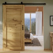 Posuvné dubové dřevěné dveře jednokřídlé RUSTIC přírodní olej - VÝPRODEJ