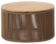Kulatý zahradní odkládací stolek s deskou z akácie ø 70 cm Dandara – Kave Home
