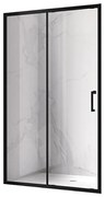 BPS-koupelny Posuvné sprchové dveře HYD-PD14B 110 černá/transparent pro instalaci do niky - bez vaničky