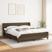 Box spring postel s matrací tmavě hnědá 160x200 cm textil
