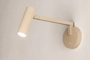 Nástěnné designové svítidlo s ramenem a vypínačem Conno Taupe