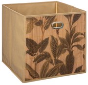 Úložný box Bamboo Flower, 31x31x31 cm, hnědá