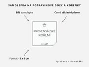 PIZZA - omyvatelná samolepka na kořenky, výběr rozměrů Ø 5 cm / 5 x 5 cm / 6 x 8 cm | DomaLEP tvar: ČTVEREC, barva: BÍLÁ - ČERNÉ písmo, velikost: š. 5 cm x v. 5 cm - základní písmo