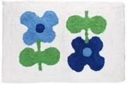 Bílá/modrá koupelnová předložka 50x80 cm Blue Flowers – Rex London