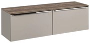 Závěsná skříňka pod umyvadlo SantaFe s deskou 160 cm taupe/dub santa fe vintage