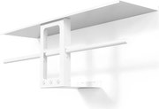 Bílý ocelový nástěnný věšák s poličkou 100 cm Luno Small – Spinder Design