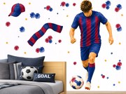 Fotbalista FC Barcelona úpravy na přání fotbalová samolepka na zeď arch 37 x 75 cm