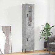 Skříň highboard betonově šedá 34,5x34x180 cm kompozitní dřevo