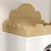 Dětská knihovna AIYAPLAY, regál na hračky, 3 úrovně, roztomilý design mraku, dětský úložný nábytek, úložný prostor na knihy, 40 x 30 x 139,5 cm, do lo