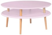 Růžový konferenční stolek Ragaba UFO, Ø 70 cm