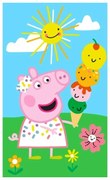 Dětský ručník Prasátko Peppa - motiv Zmrzlinová pyramida - 100% bavlna - 30 x 50 cm