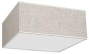 Stropní svítidlo Lino Square, 1x lněné stínítko, (bílé plexisklo), (40cm)