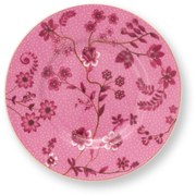 Pip Studio Jolie Fowers malý talířek ∅12cm, růžový (talířek z tenkostěnného porcelánu)